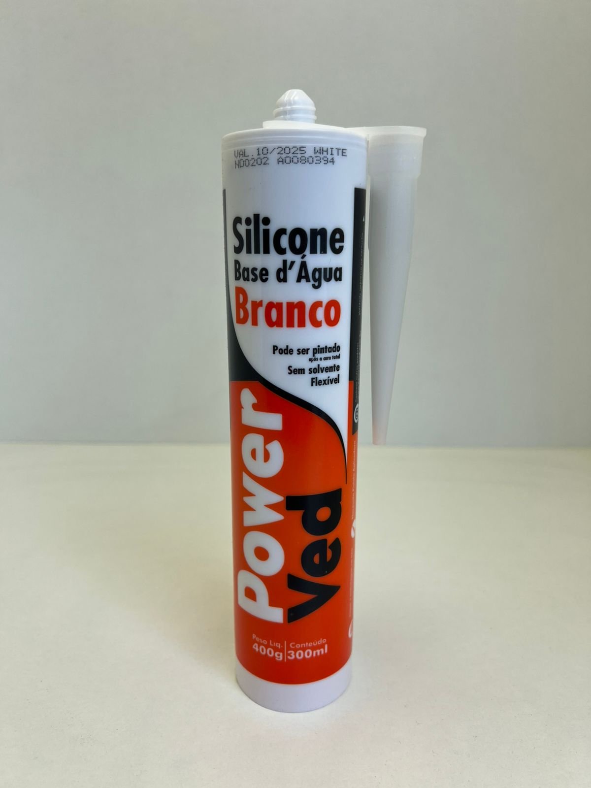 Silicone Adesivo Base d'Água Branco para Vedação Power Ved de 300ml ...